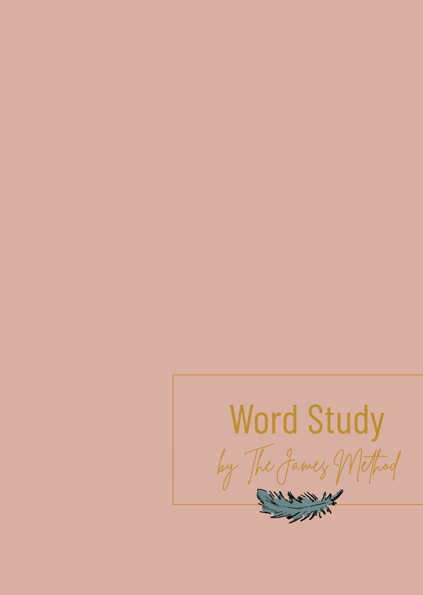 NEW Word Study Journal – The James Method